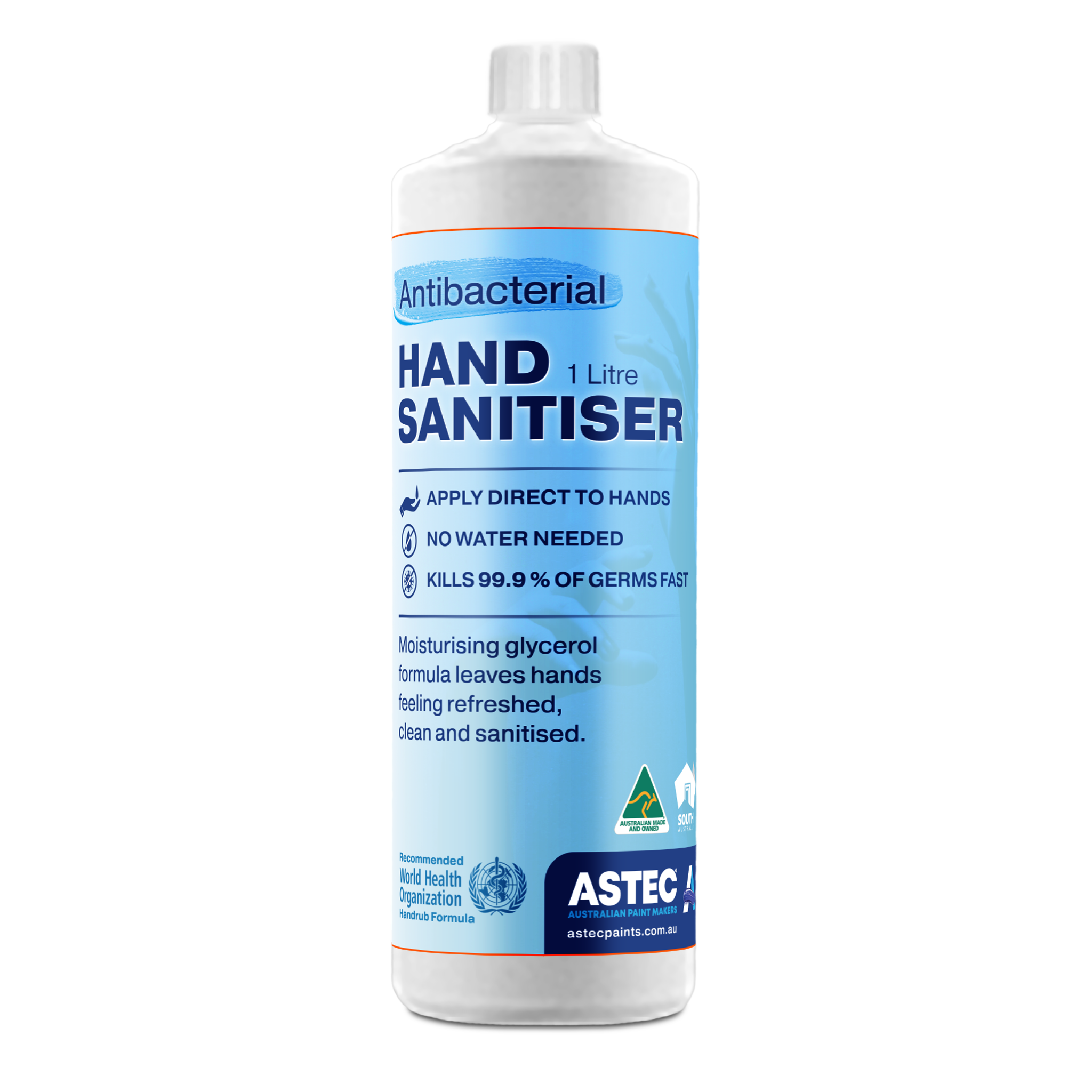 Australian Made Hand Sanitiser - 80% Alcohol Gel (Refill) 1 Ltr ...